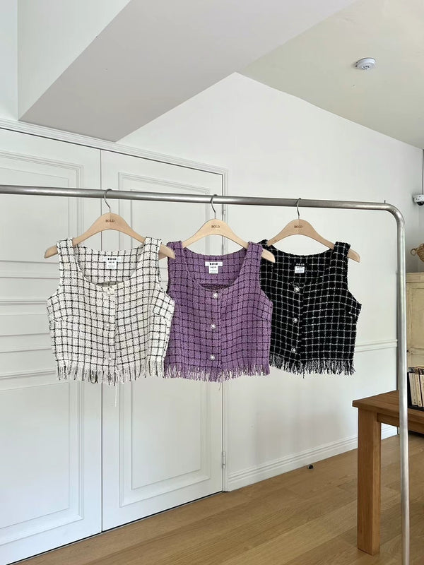 Tweed Triangle Vest – ashchicofficial